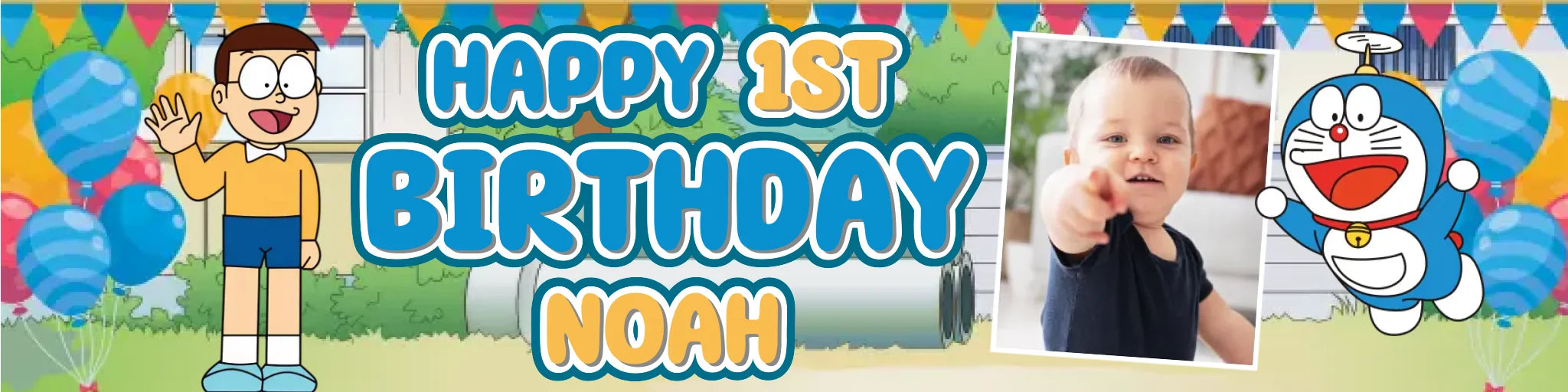 Doraemon Birthday Banner