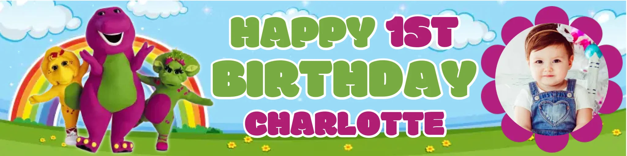 Barney Birthday Banner